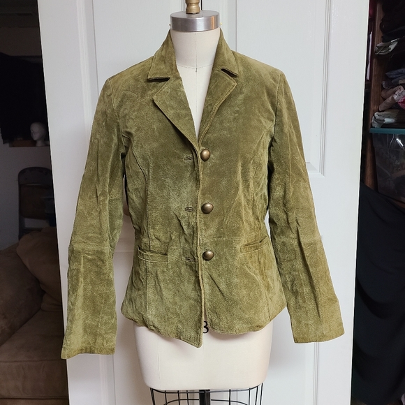 Ruff Hewn | Jackets & Coats | Ruff Hewn Olive Leather Jacket | Poshmark
